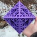 Large Fractal Pyramid, Purple 3D Printed Sierpinski Fractal Pyramid ...
