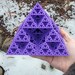 Large Fractal Pyramid, Purple 3D Printed Sierpinski Fractal Pyramid ...