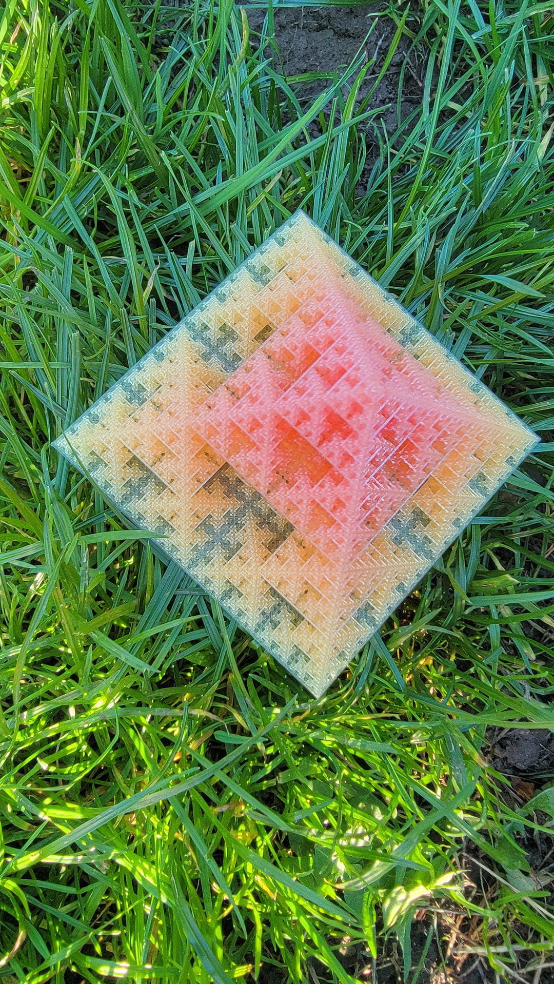 Fractal Pyramid, Unique Translucent Rainbow Multicolor 3D Printed ...