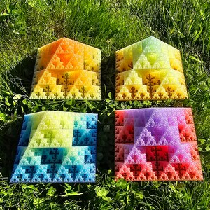 Translucent Fractal Pyramid Mystery Pick, Mystery Multicolor 3D Printed ...