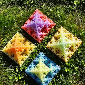 Translucent Fractal Pyramid Mystery Pick, Mystery Multicolor 3D Printed ...
