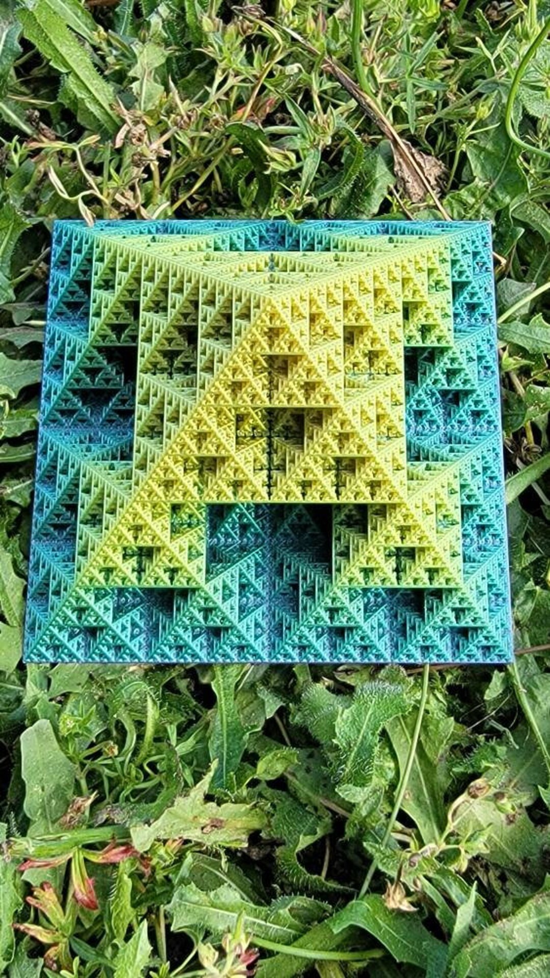 Fractal Pyramid, Unique Sparkly Rainbow Multicolor 3D Printed ...