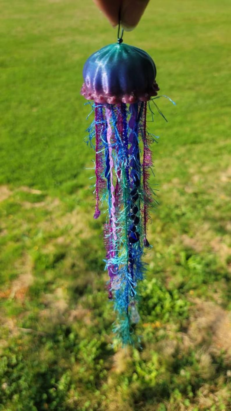 Crystal Jellyfish Suncatcher, Rainbow Maker, Window Display, 3D Printed ...