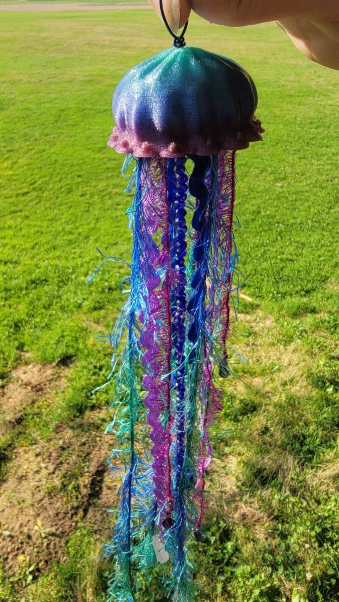 Crystal Jellyfish Suncatcher, Rainbow Maker, Window Display, 3D Printed ...