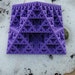 Large Fractal Pyramid, Purple 3D Printed Sierpinski Fractal Pyramid ...