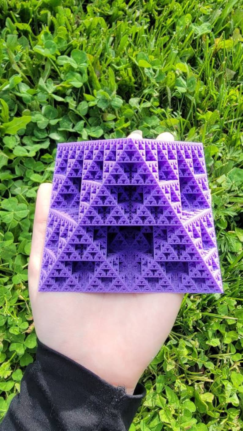 Fractal Pyramid Purple 3D Printed Sierpinski Fractal Pyramid - Etsy