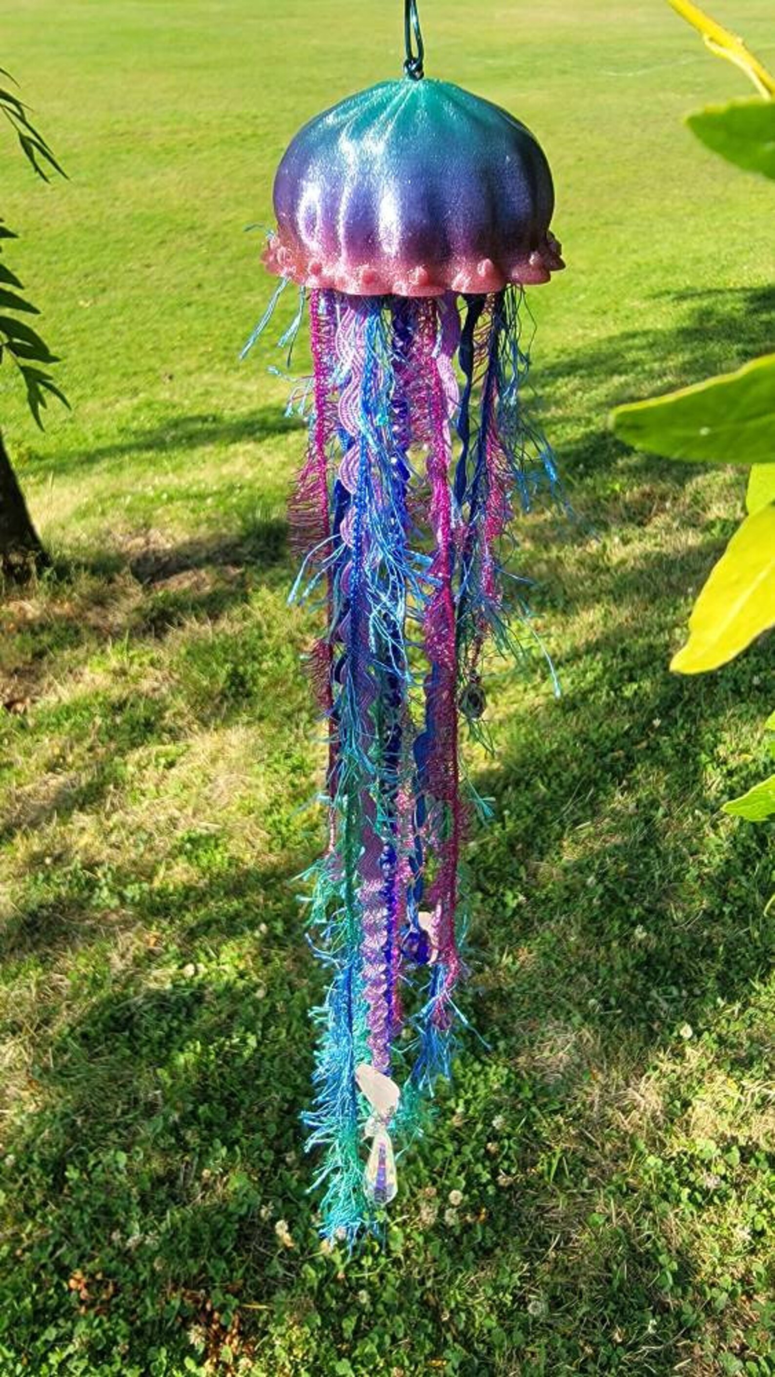 Crystal Jellyfish Suncatcher, Rainbow Maker, Window Display, 3D Printed ...