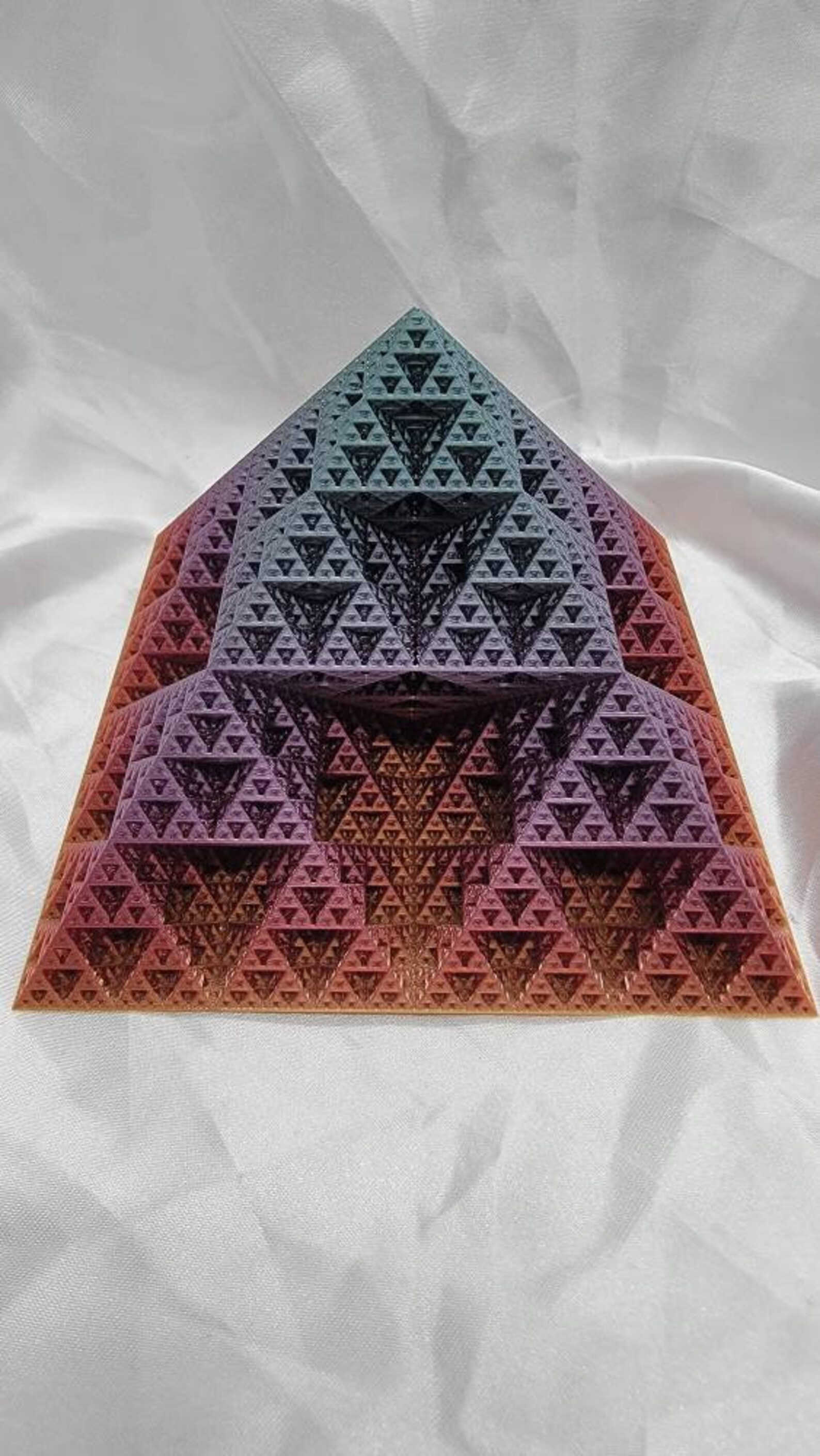 Fractal Pyramid Unique Metallic Rainbow Multicolor 3D Printed - Etsy