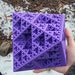 Large Fractal Pyramid, Purple 3D Printed Sierpinski Fractal Pyramid ...