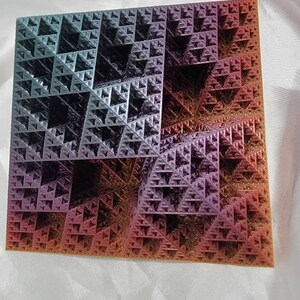 Fractal Pyramid, Unique Metallic Rainbow Multicolor 3D Printed ...
