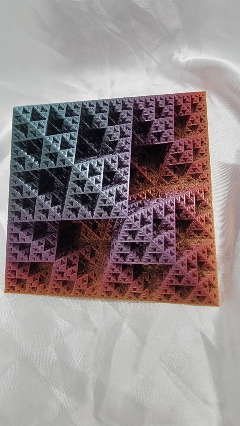 Fractal Pyramid Unique Metallic Rainbow Multicolor 3D Printed - Etsy