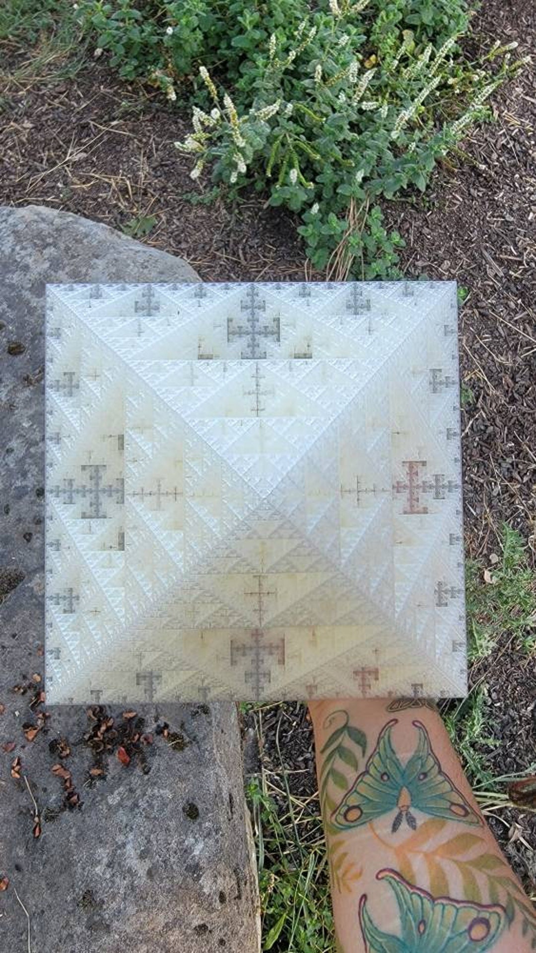 Extra Large Fractal Pyramid, Clear White 3D Printed Sierpinski Fractal ...