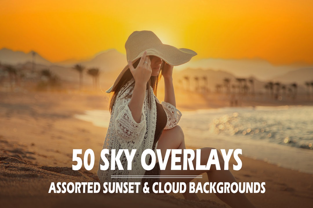 50 Beach Sunset Sky Overlays Photoshop Overlays - Etsy