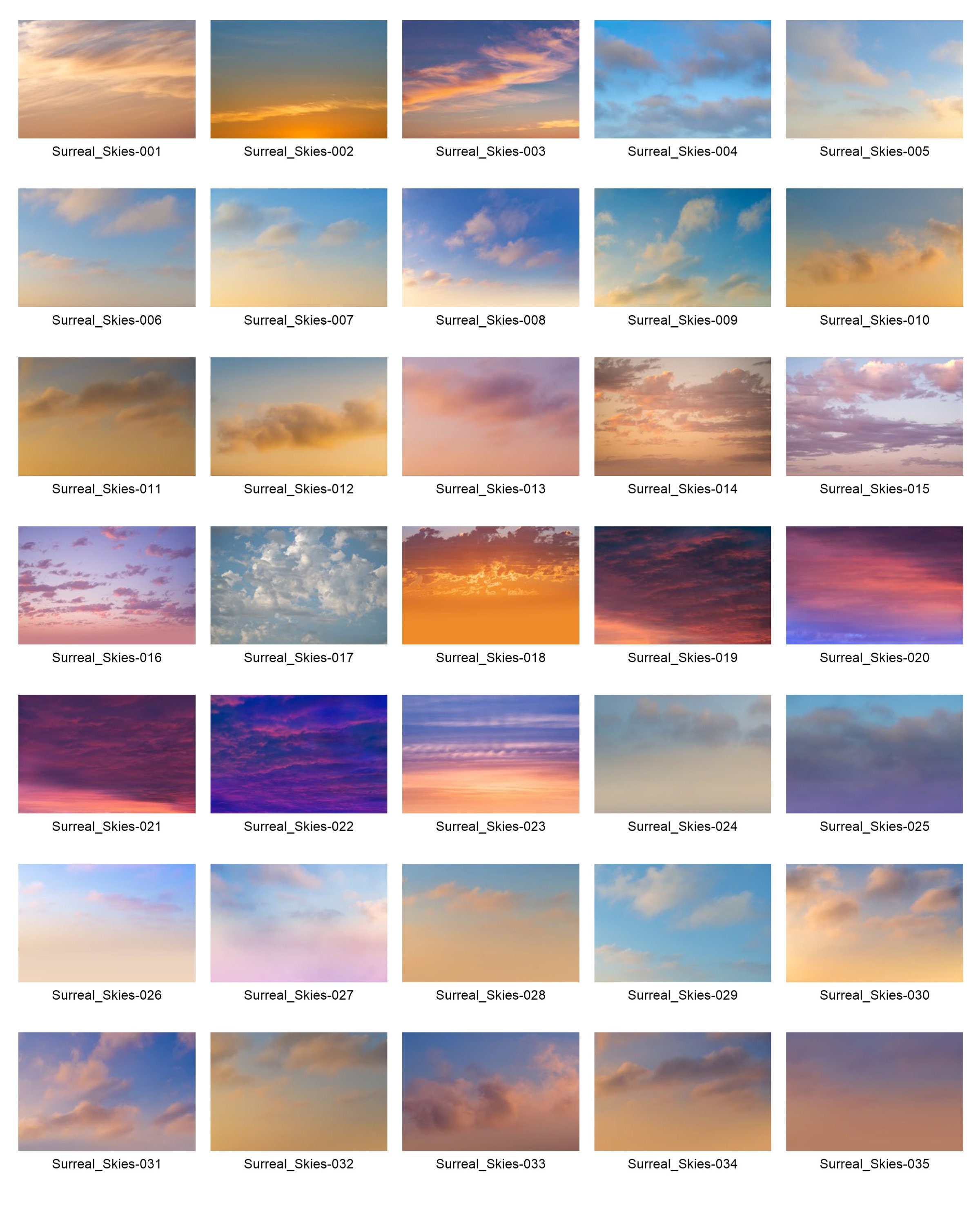 50 Beach Sunset Sky Overlays Photoshop Overlays - Etsy