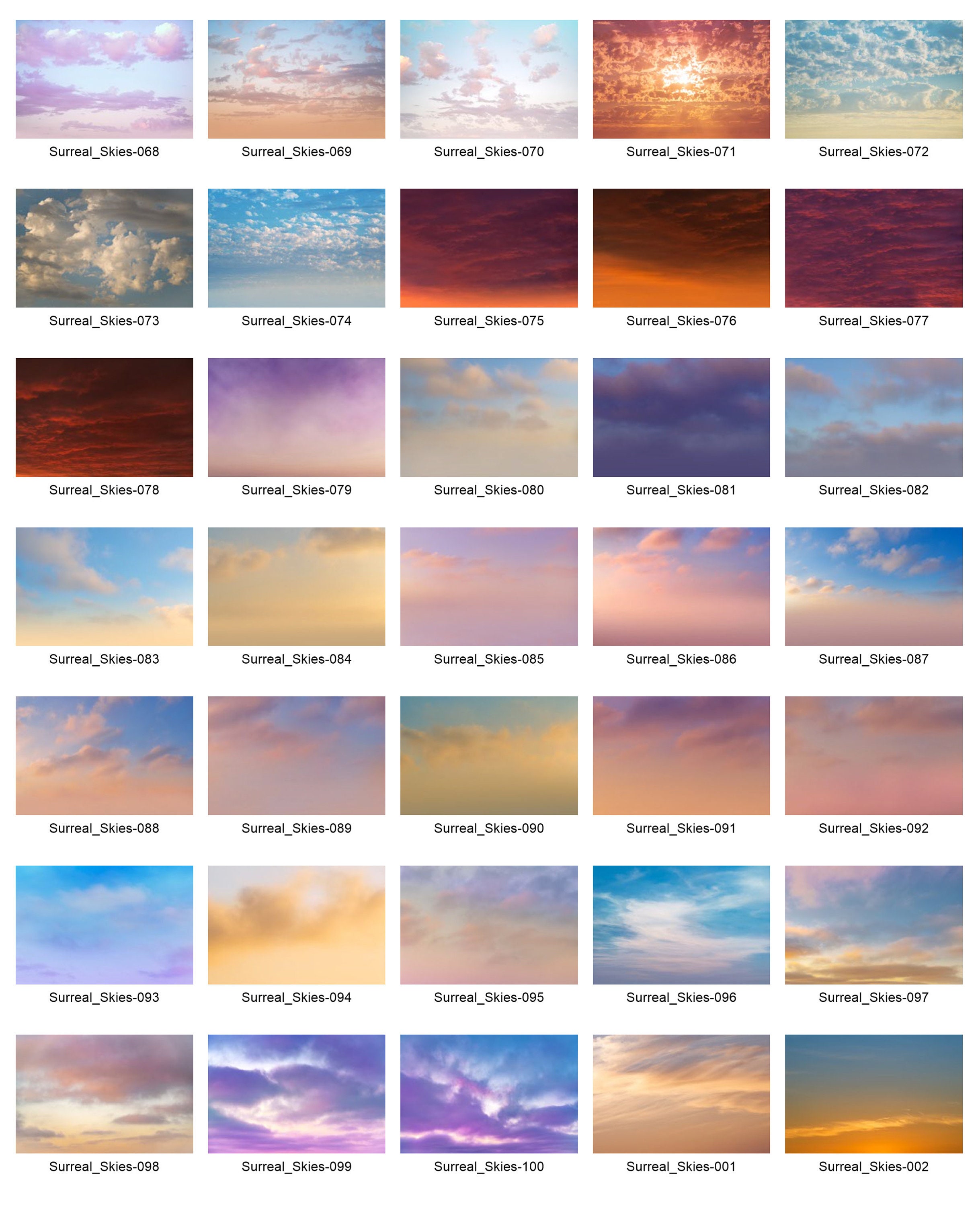 100 Dramatic Sky Overlays Sky Photoshop Overlays - Etsy