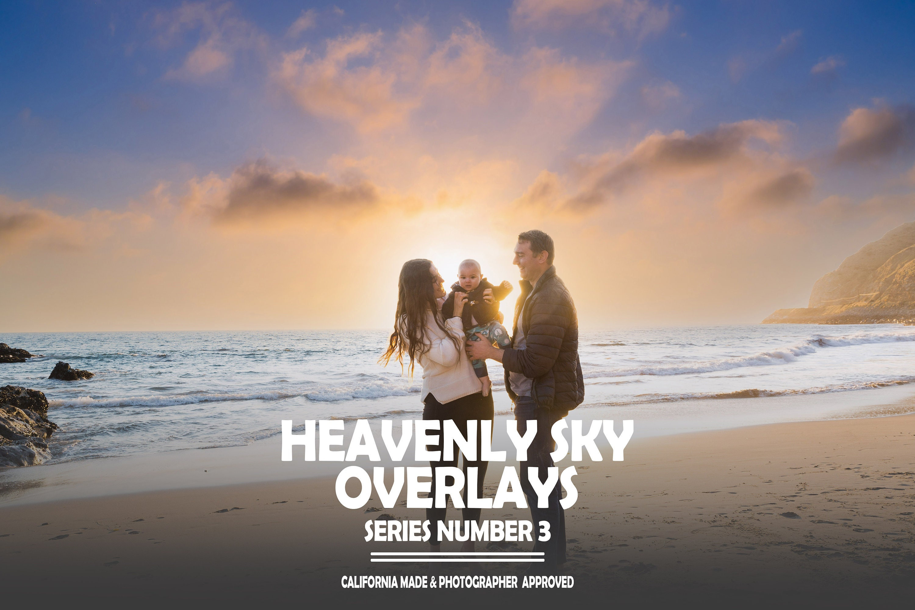 25 Heavenly Sunset Sky Overlays Photoshop Overlays Digital Background ...