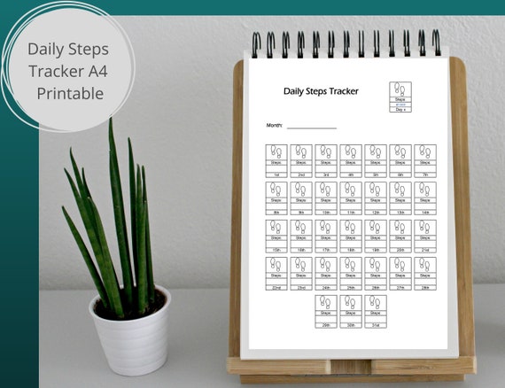 Daily Step Tracker Step Challenge Step Tracker Printable A4 | Etsy