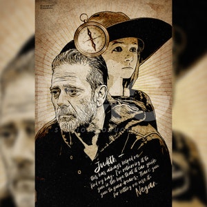 The Walking Dead: Negan & Judith Compass Poster | 11x17 - Etsy