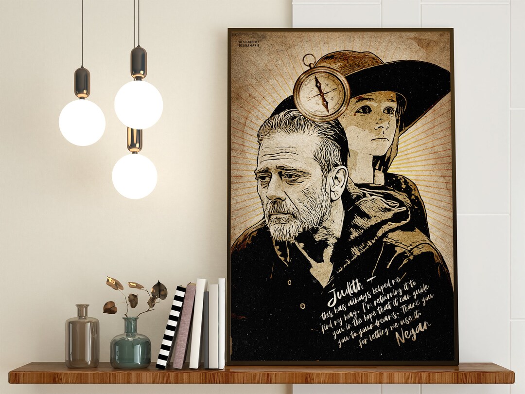 The Walking Dead: Negan & Judith Compass Poster | 11x17 - Etsy