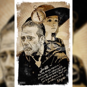 The Walking Dead: Negan & Judith Compass Poster | 11x17 - Etsy