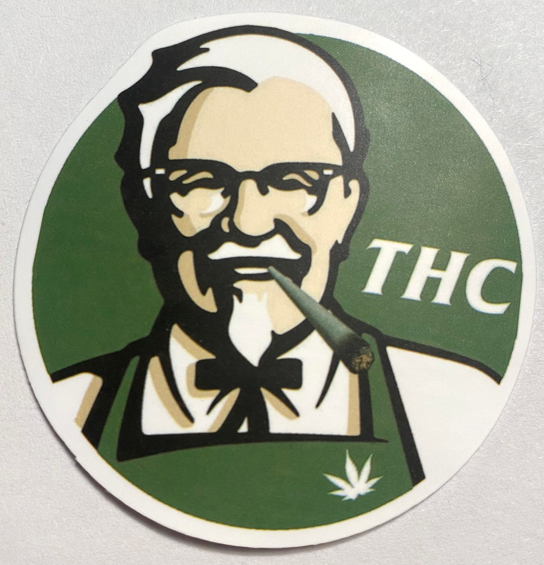 Sticker of Colonel Sanders Smoking- KFC Logo - Etsy