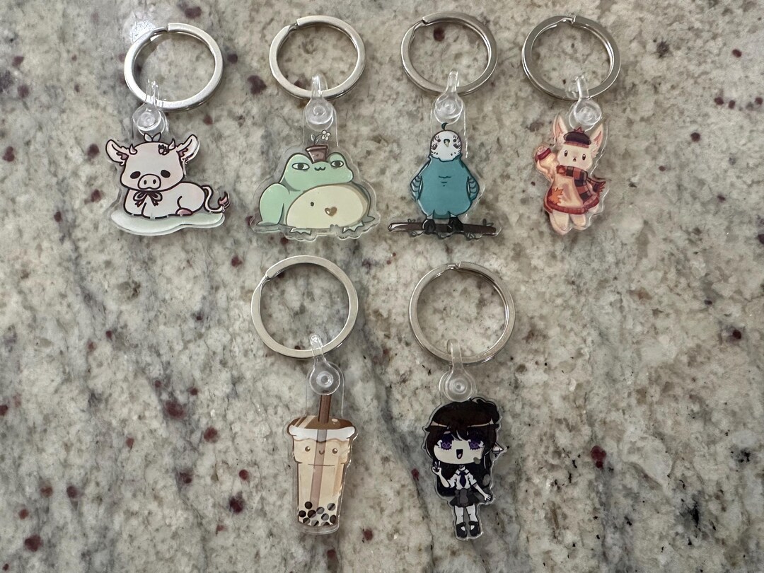 Cute Acrylic Keychains | Friendship Charm Gifts | Aesthetic | Kawaii ...
