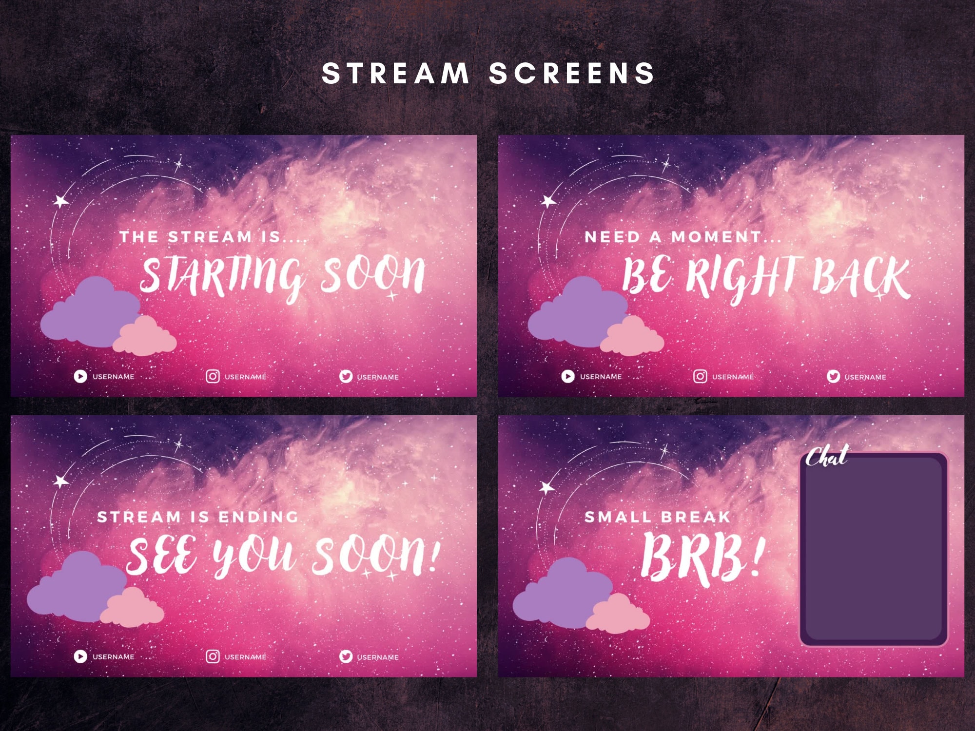 Galaxia - Ultimate Twitch Bundle & Social Media Branding Kit - Etsy