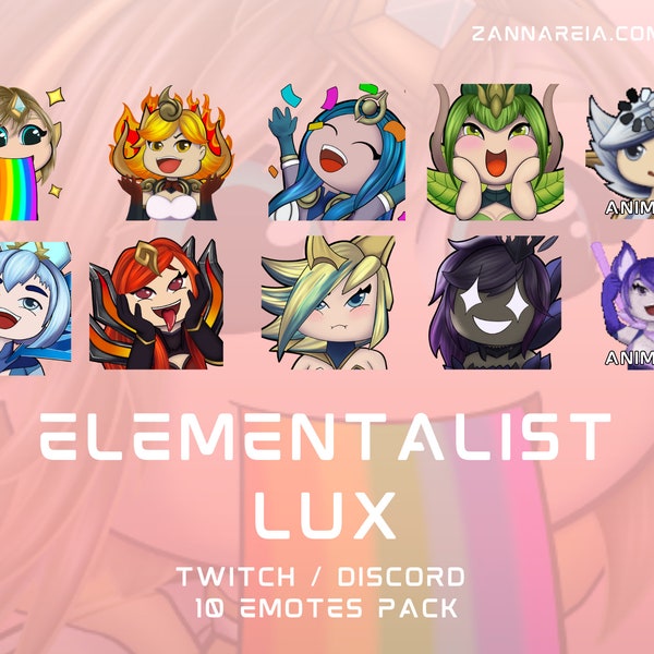 Elementalist Lux Emote - Etsy