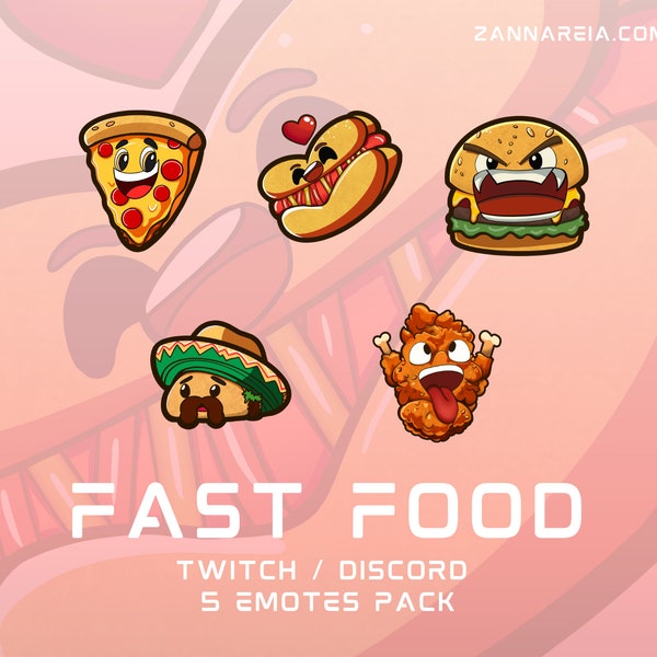 Fast Food Twitch Emotes - Etsy