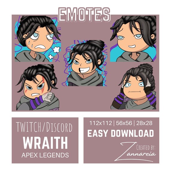 WRAITH Apex Legends Twitch / Discord Emote 5 Pack - Etsy India
