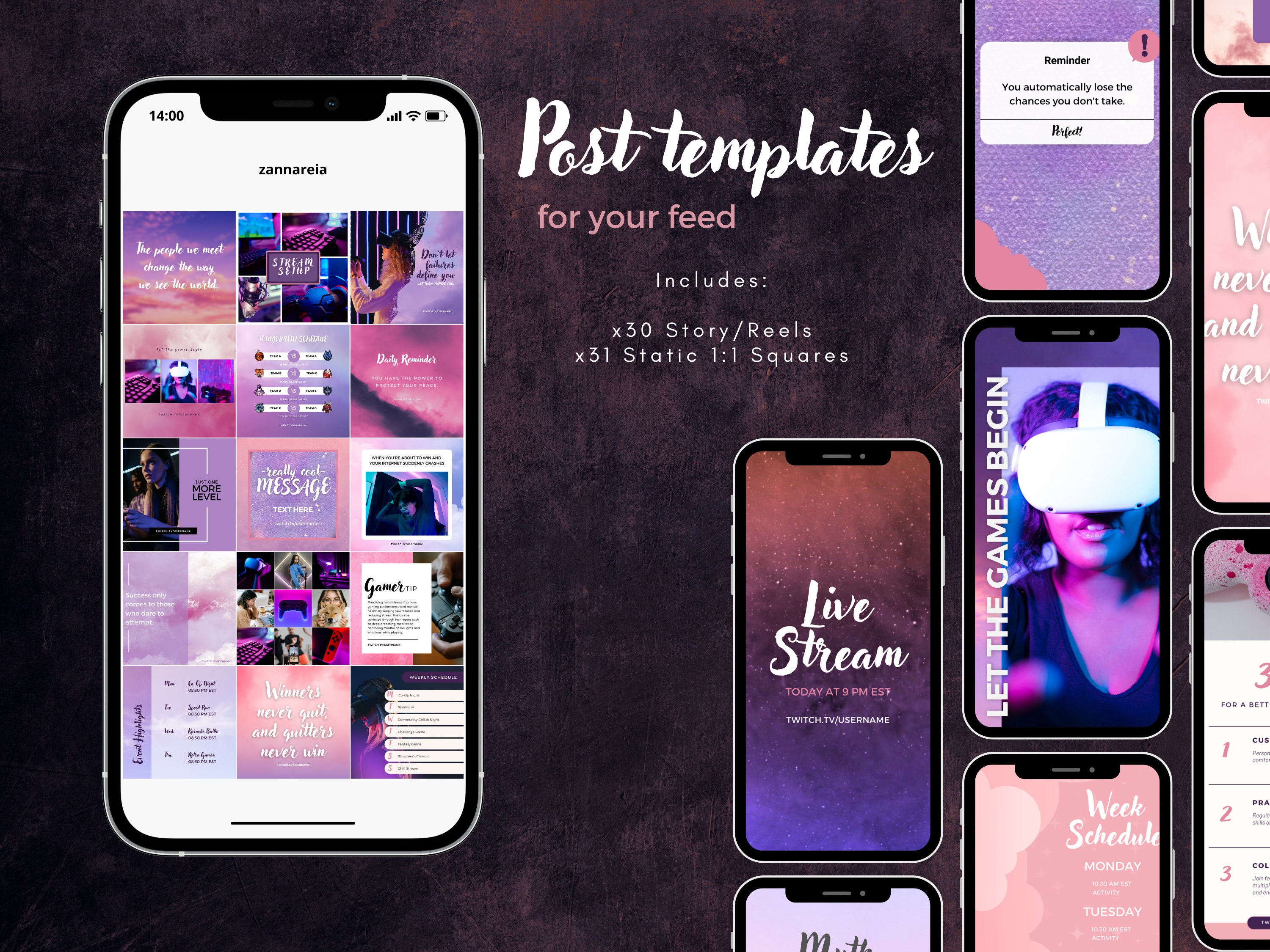 Galaxia - Ultimate Twitch Bundle & Social Media Branding Kit - Etsy