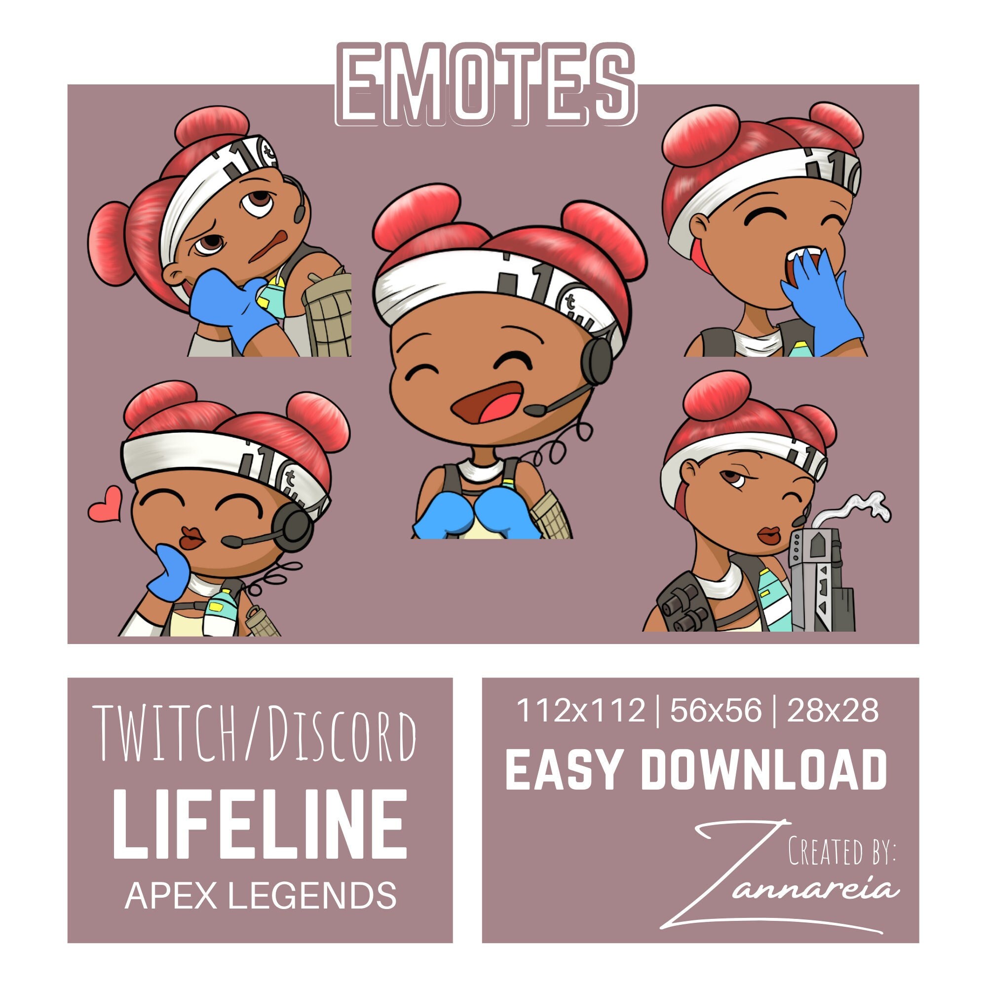 LIFELINE Apex Legends Twitch / Discord Emote 5 Pack | Etsy