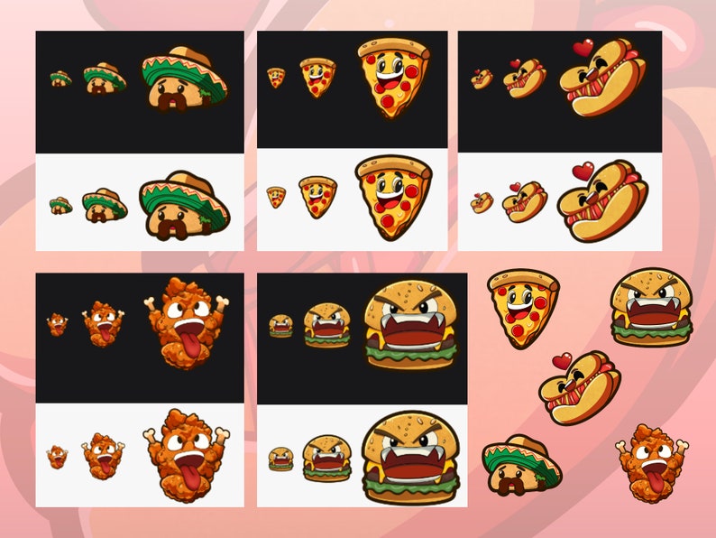 Fast Food - Foodie Twitch / Discord Emote 5 Pack - Etsy