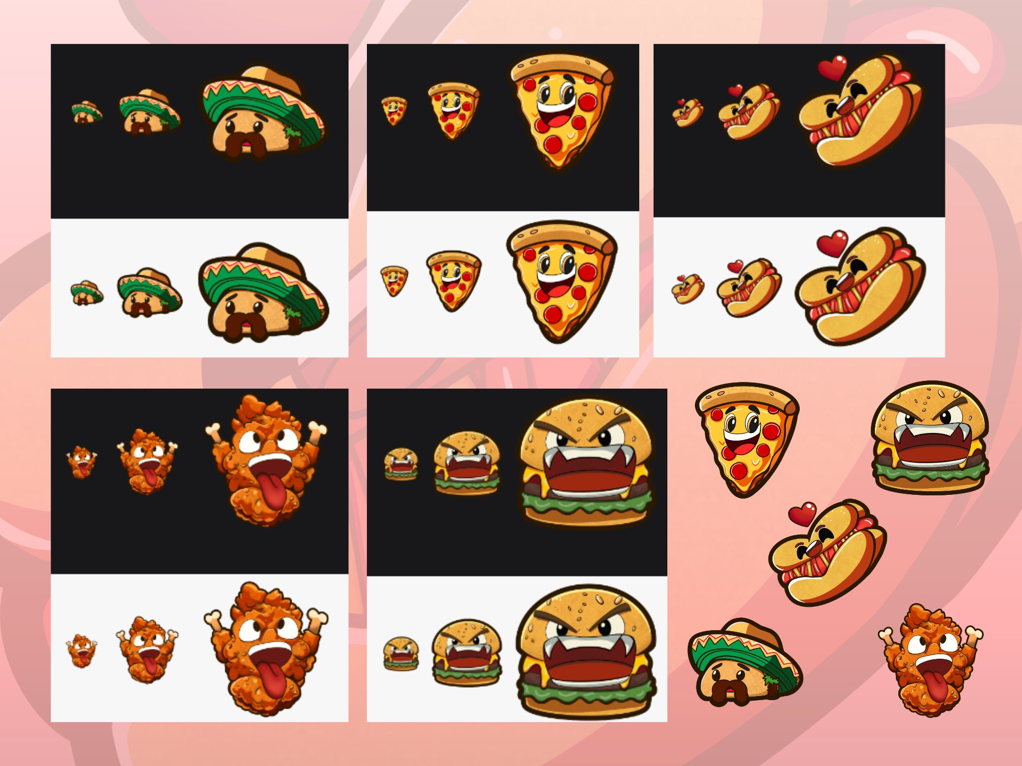 Fast Food - Foodie Twitch / Discord Emote 5 Pack - Etsy
