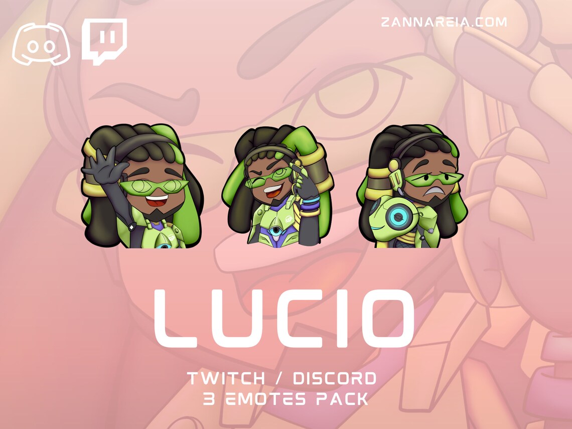 Lucio - Overwatch - 3 Emote Pack - Discord/twitch Emotes - Etsy