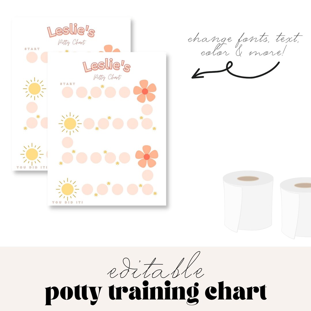 Potty Training Reward Chart for Potty Trainer Sticker Chart for Potty ...