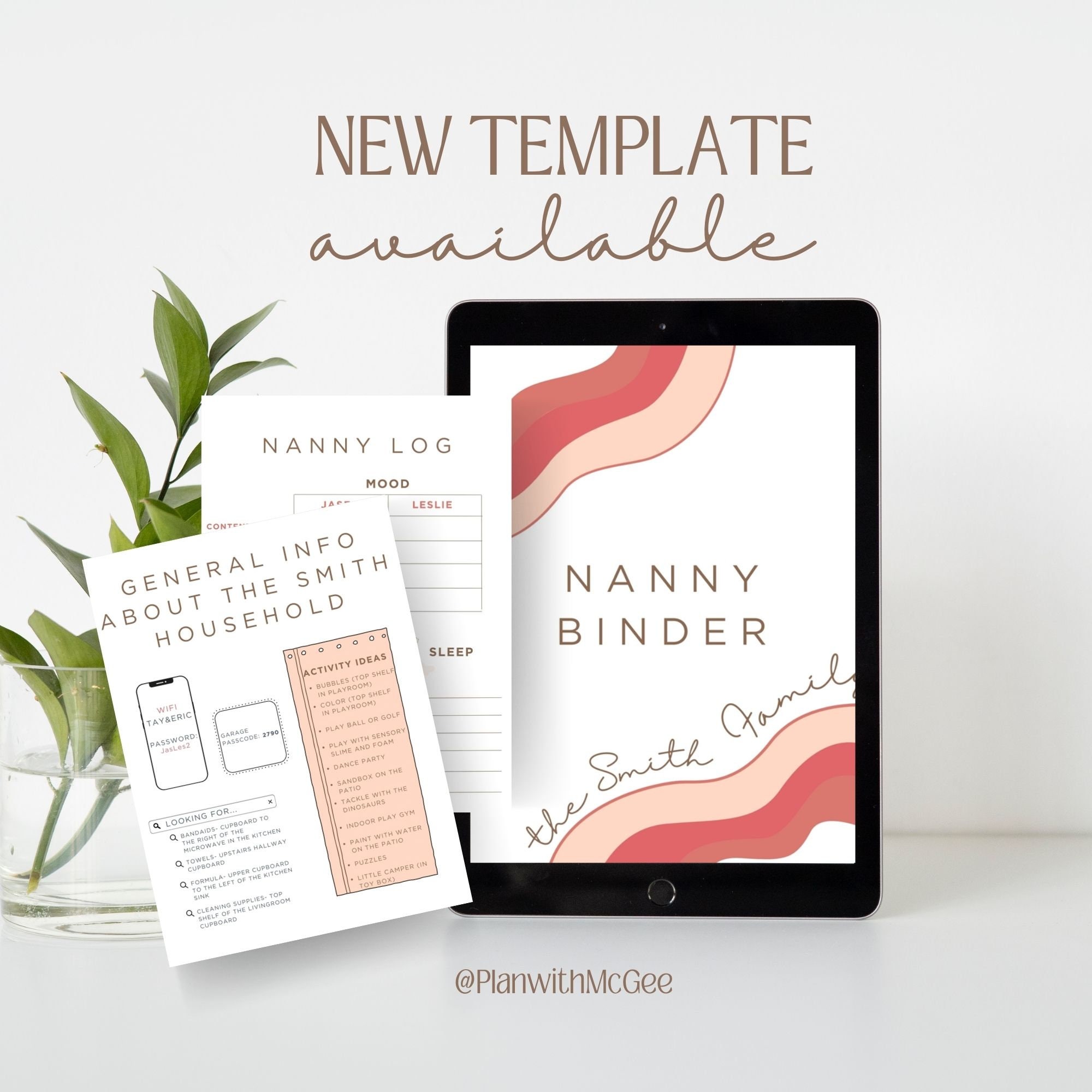 Nanny Binder Editable Canva Template - Etsy