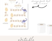 Editable Potty Chart Potty Training Chart Custom Sticker - Etsy