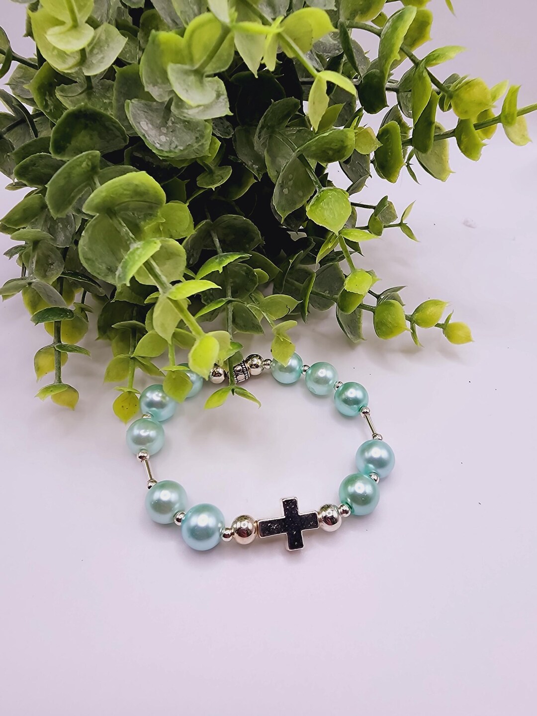 Light Aqua Pearl Prayer and Meditation Bracelet - Etsy