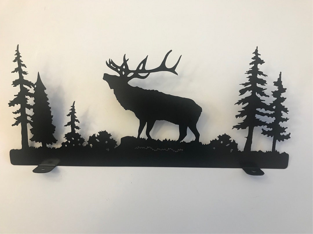 Elk and Trees Mailbox Topper - Etsy