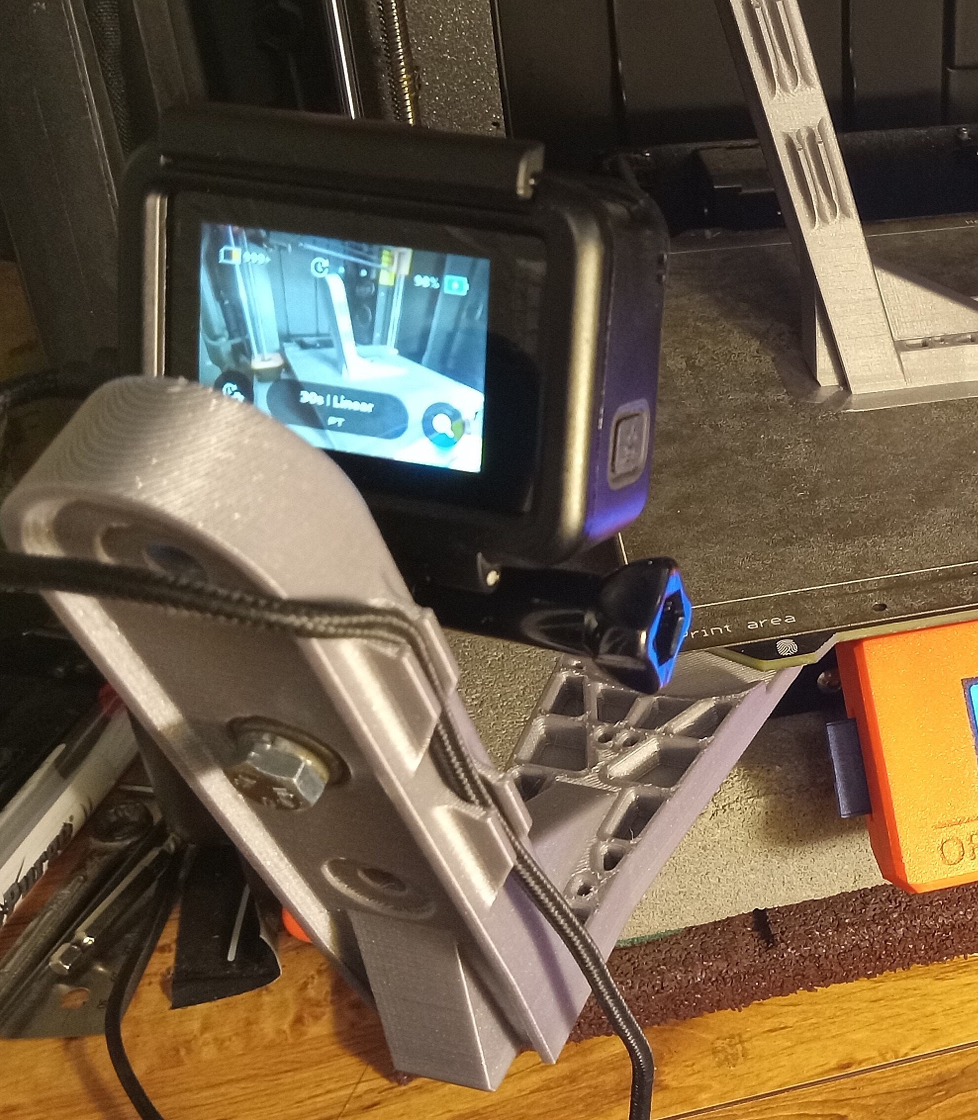 3D File, Mk3 Time-lapse Mount - Gopro Bed Mount - STL and Slicer Files ...