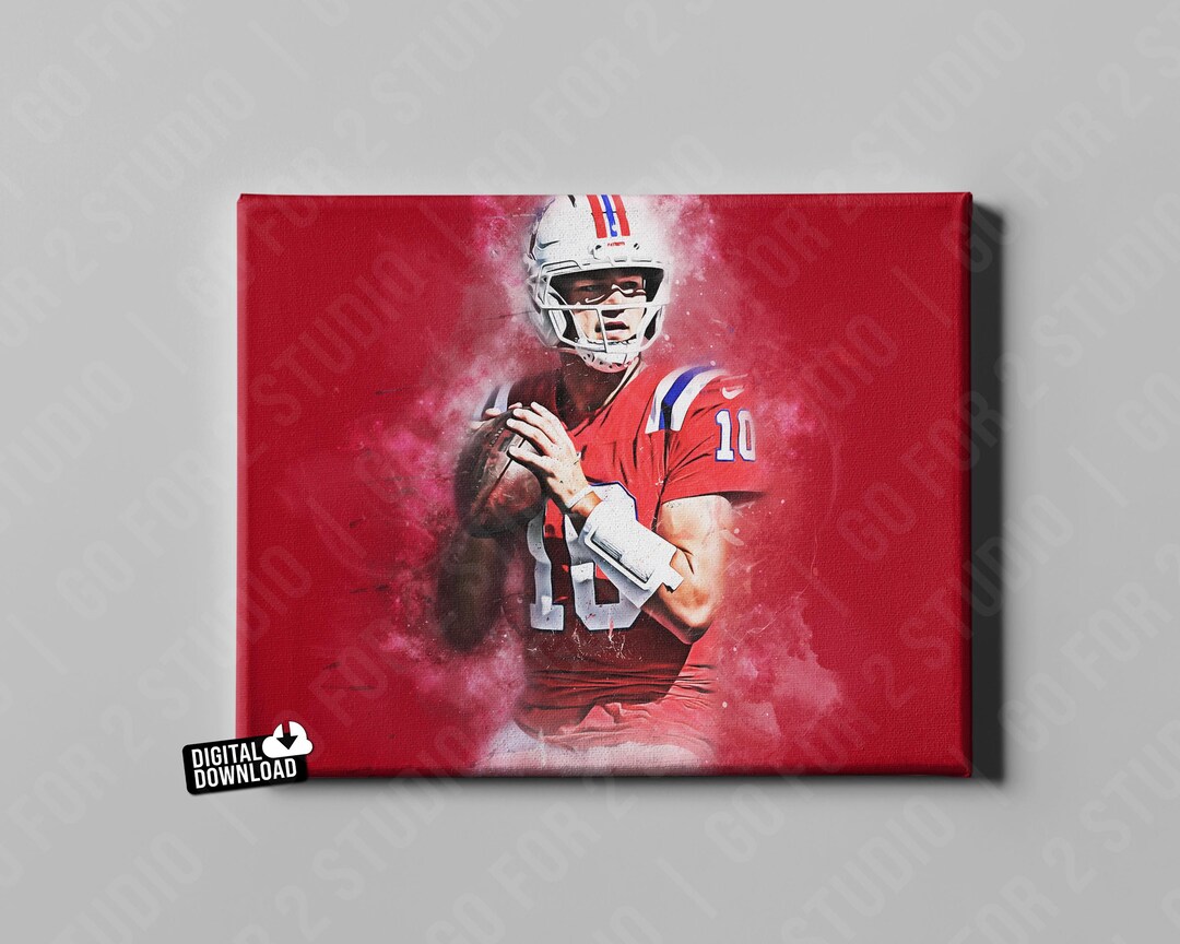Drake Maye Digital Download | NFL Football Wall Art | Printable Sports ...