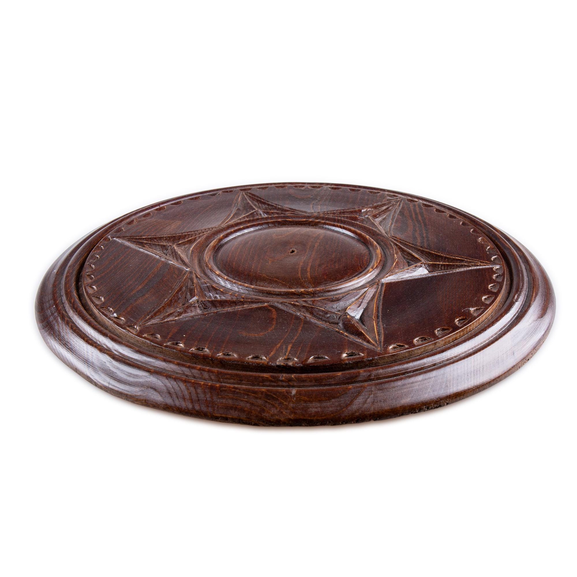 Handcrafted Rustic Wood Ceiling Medallion, Decorative Ceiling Cover (15 ...