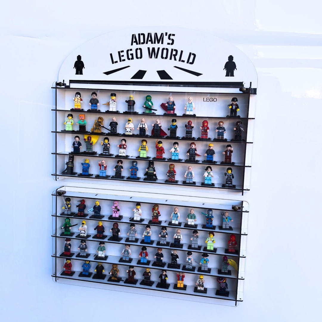 120 Minifigures Display Case Cabinet Miniatures Figurines With Plexi ...