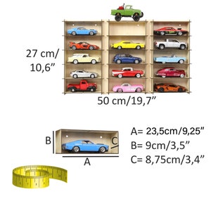 1/24 Model Car Display Case: Acrylic Diecast Car Shelf With Cover - Etsy