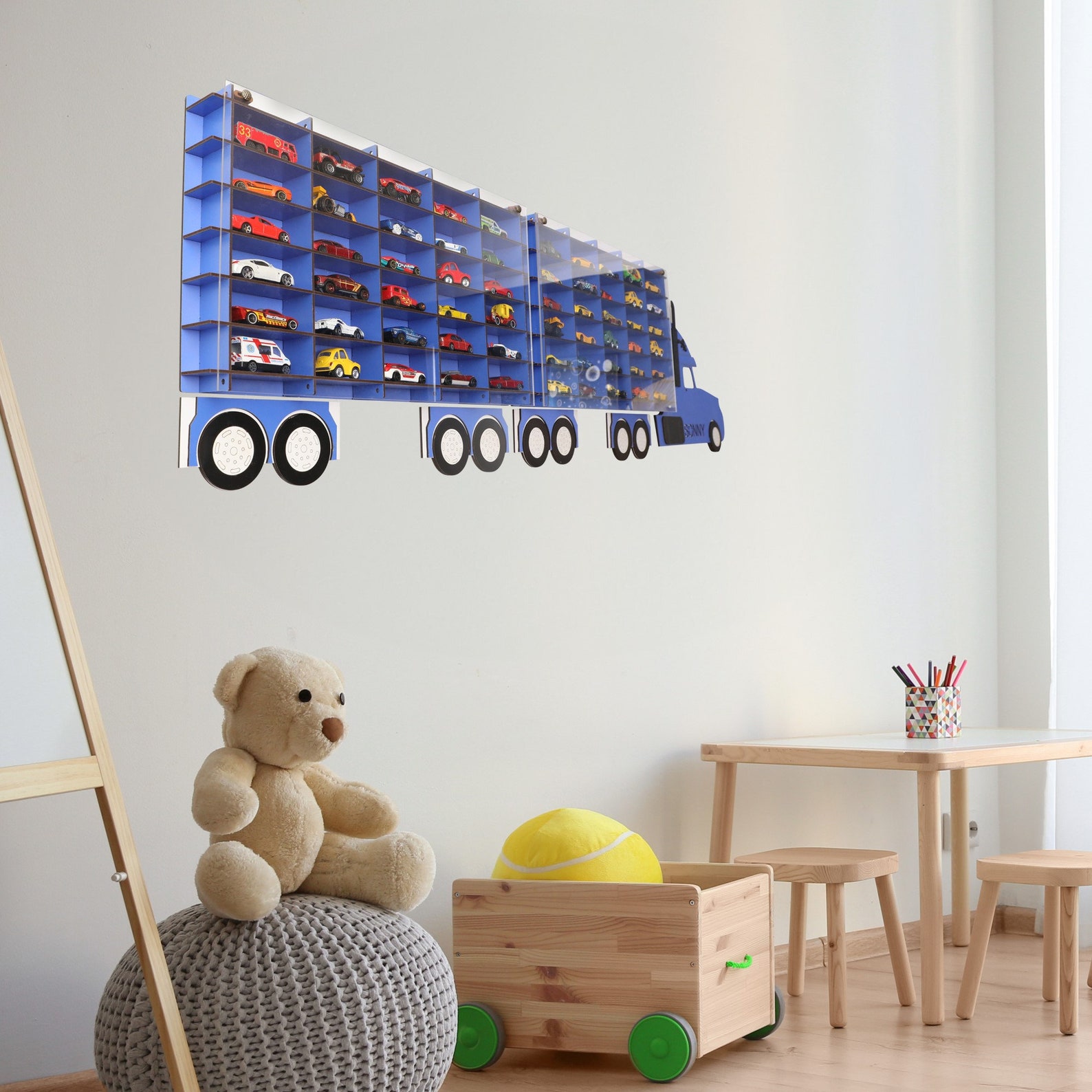 Toy Car Truck Display Case: Hot Wheels, Matchbox Storage With Acrylic ...