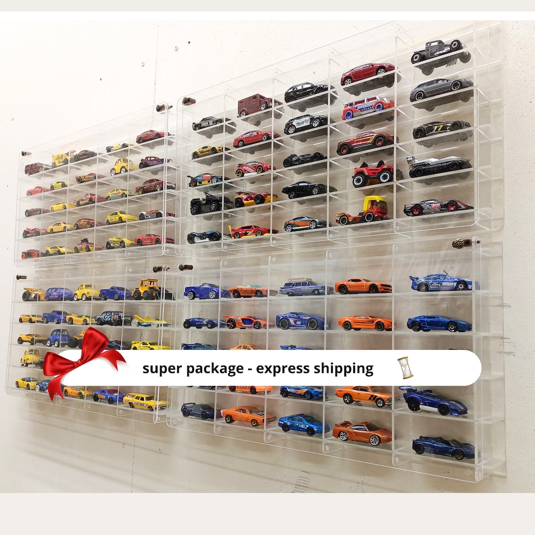Acrylic Display Case, 1/64 Scale Model Cars, Toy Car Shelf With Door - Etsy