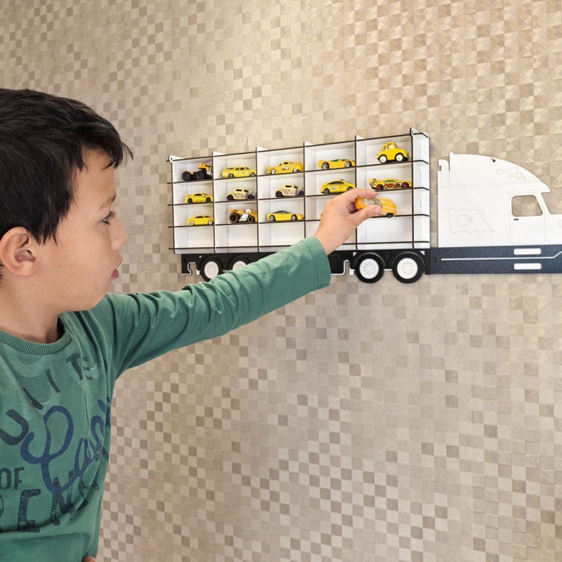 Toy Car Truck Display Case: Hot Wheels, Matchbox Organizer - Etsy