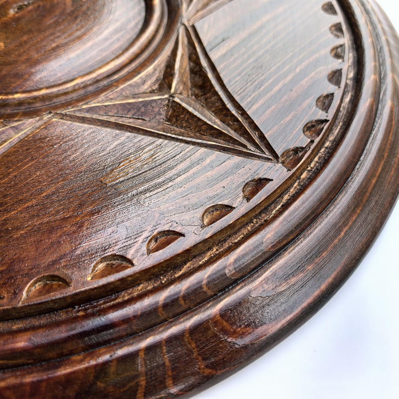 Handcrafted Rustic Wood Ceiling Medallion, Decorative Ceiling Cover (15 ...