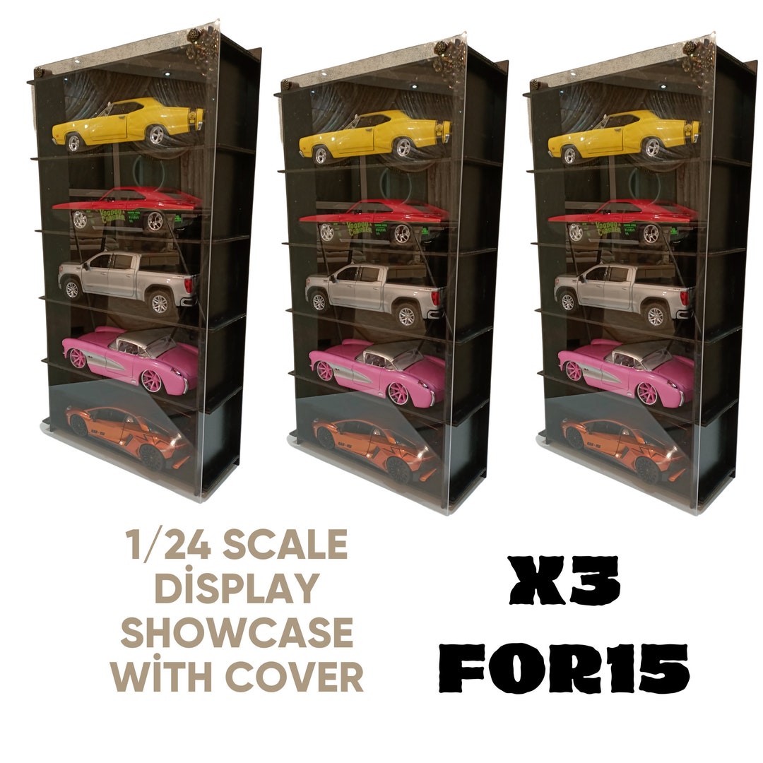 3x5 for 15 Cars 1/24 Scale Diecast Model Car Display Case,pleksi Box ...
